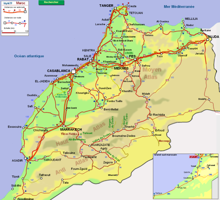 Cartes et plans détaillés du Maroc