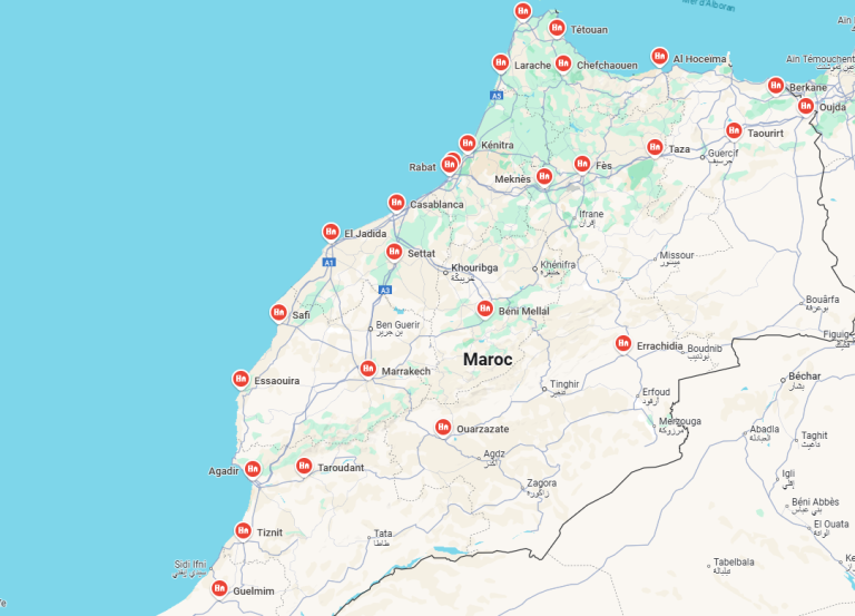 Cartes et plans détaillés du Maroc